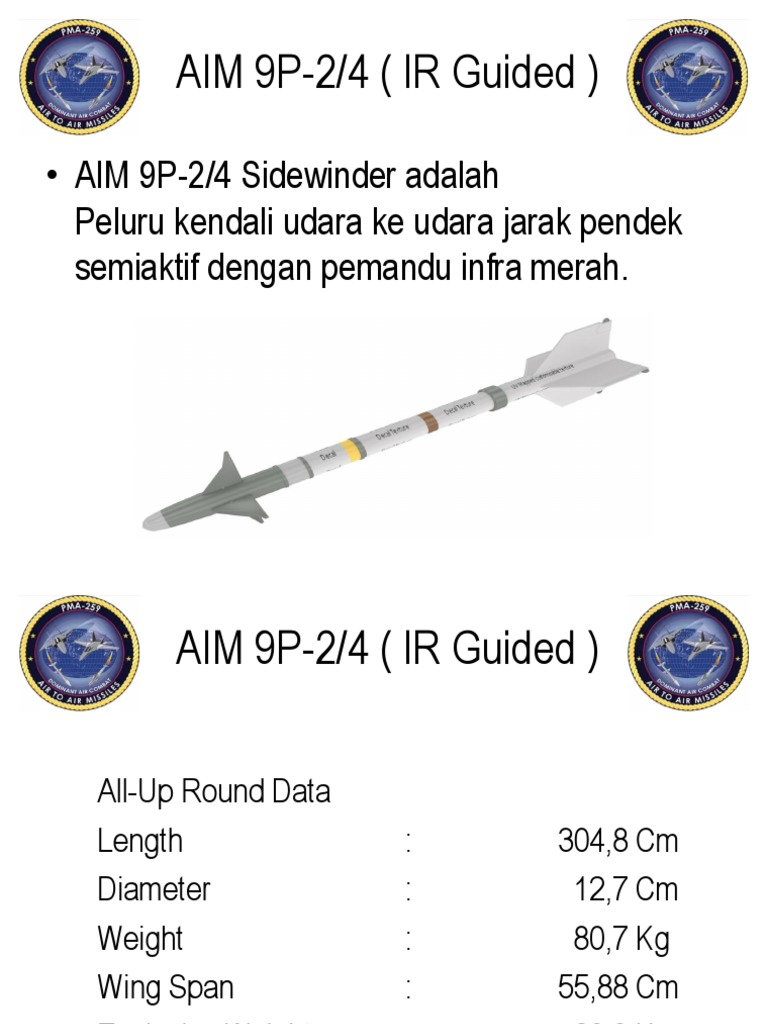 AIM 9P-2/4 Sidewinder Overview | PDF
