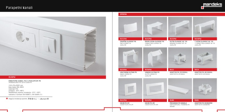 Mandeks - Katalog Parapetnih Kanala | PDF