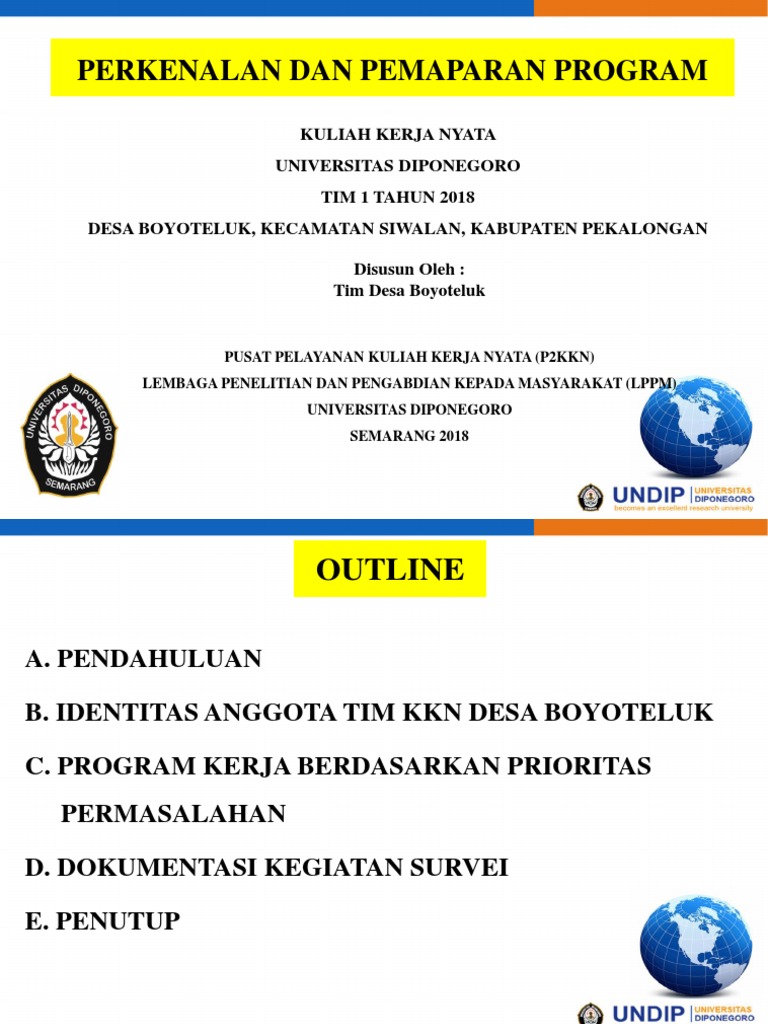 Contoh PPT Perkenalan KKN | PDF | Pengembangan Diri | Kesehatan Holistik