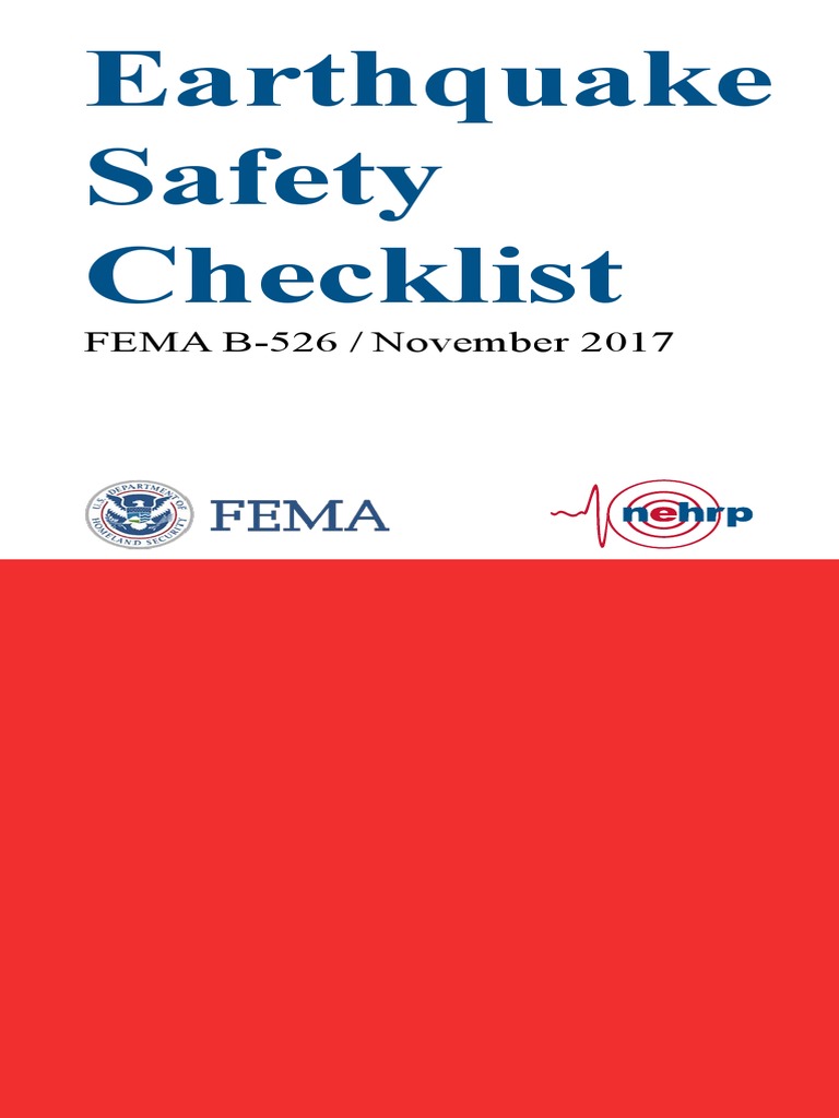 FEMA B-526 Earthquake Safety Checklist 110217 508 | PDF | Water ...