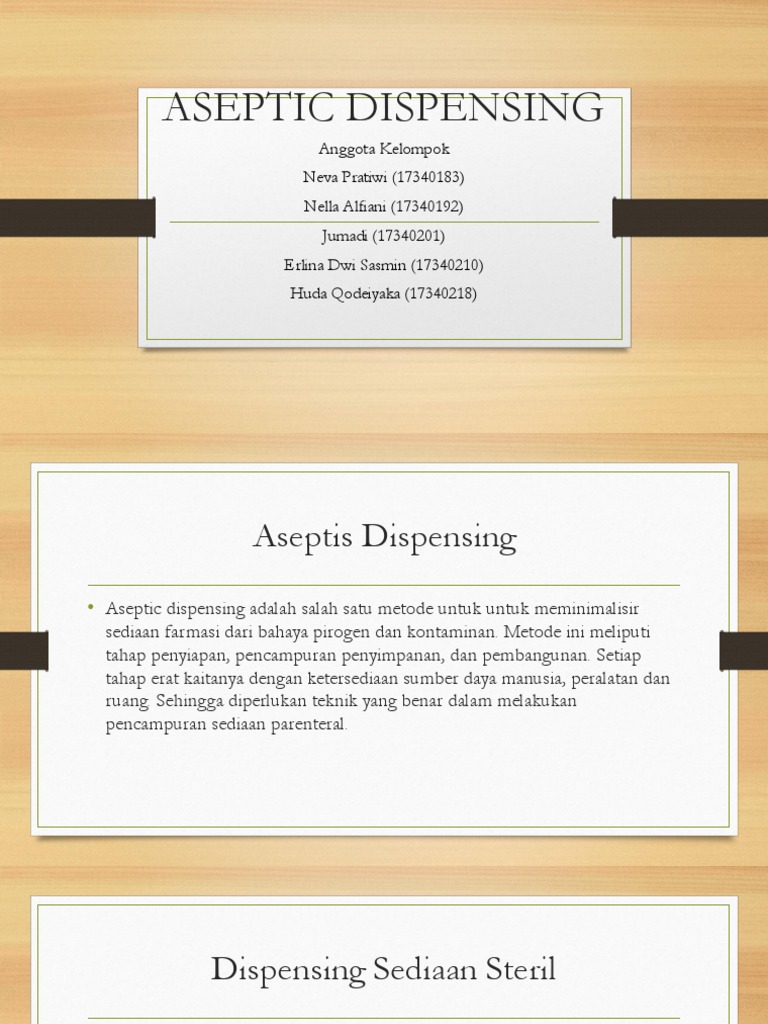 Aseptic Dispensing | PDF