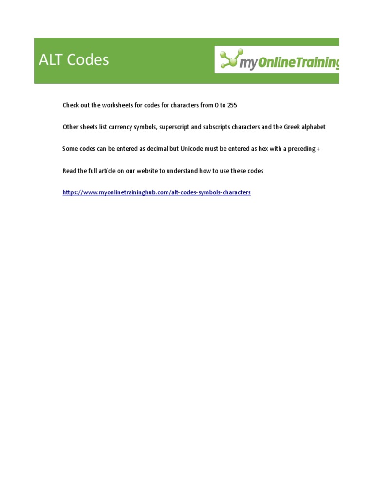 ALT Codes | PDF | Greek Alphabet | Western Calligraphy