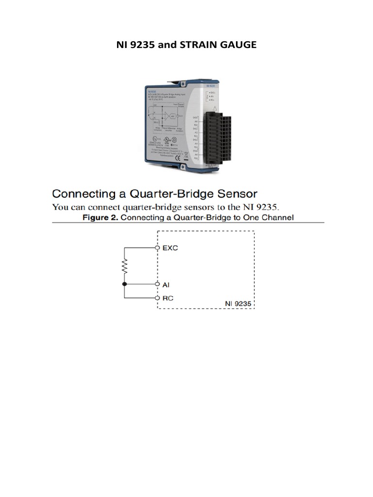 Ni 9235 and Strain Gauge | PDF