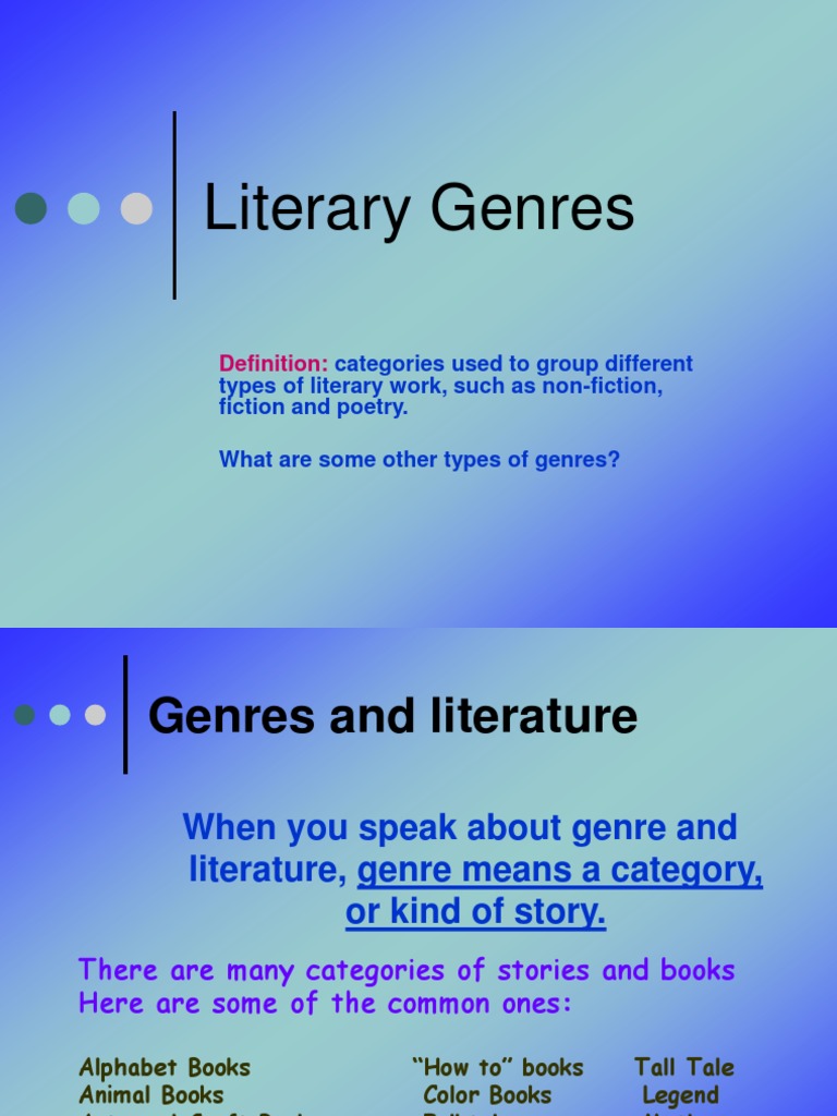 Literary Genres Lesson Plan | PDF | Fairy Tales | Legends