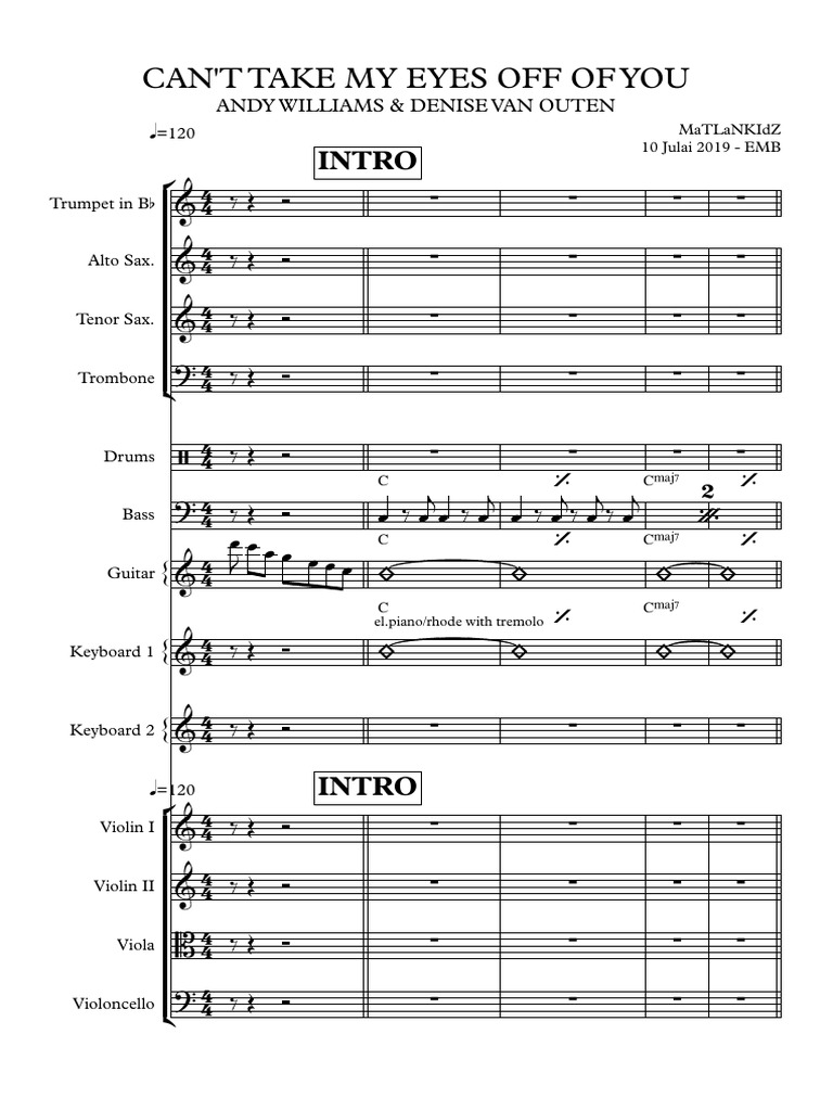 Can't Take My Eyes Off of You | PDF | Musical Instruments | Music Industry