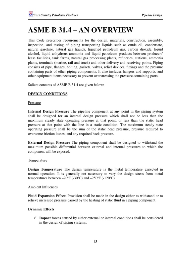 Asme+b31 4 PDF | PDF | Pipe (Fluid Conveyance) | Thermal Expansion