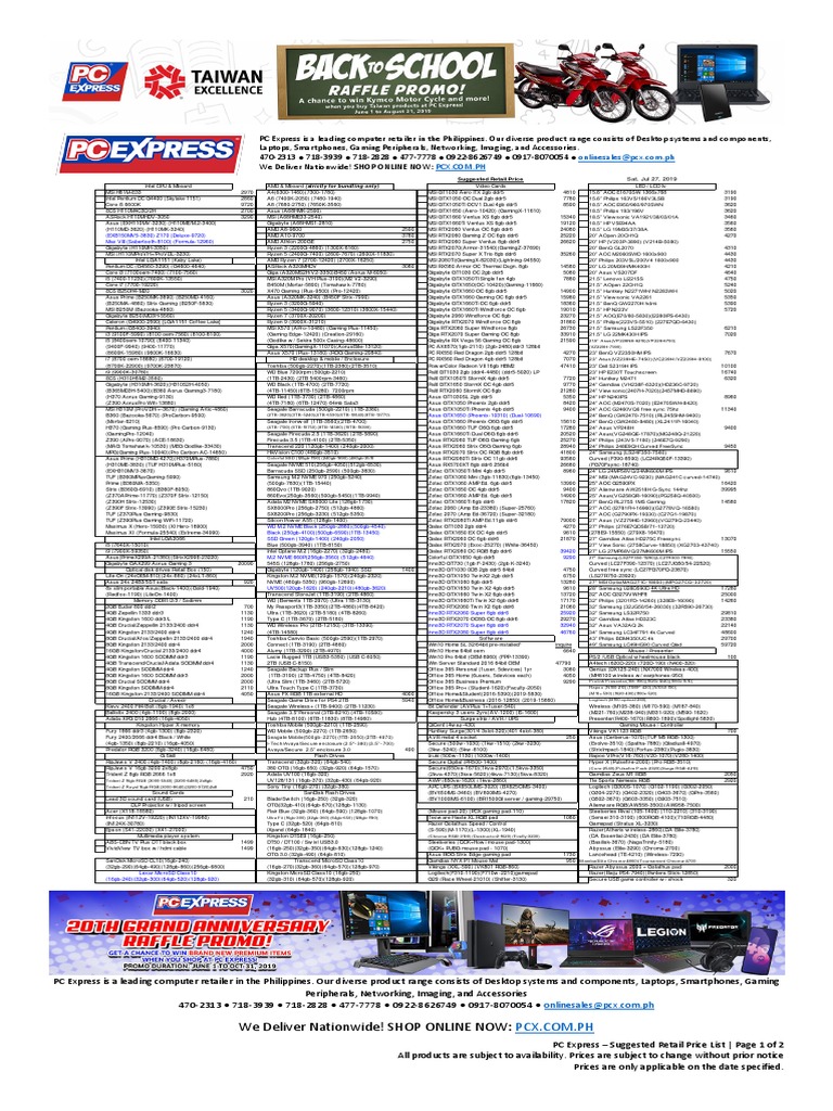 PC Express July 2019 Product Catalog Featuring Desktops, Laptops ...