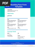 Editable Boarding Pass Template | PDF