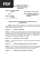 Formal Offer of Evidence Civil Case | PDF | Affidavit | Legal Procedure