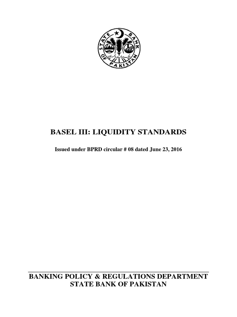 C8 Annex Liquidity Standards Basell III | PDF | Basel Iii | Market ...