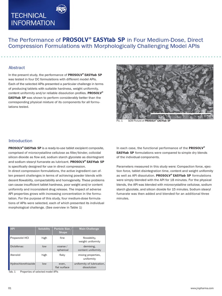 PROSOLV-tech Info Prosolv Func Inv GB 1809 | Download Free PDF | Tablet ...