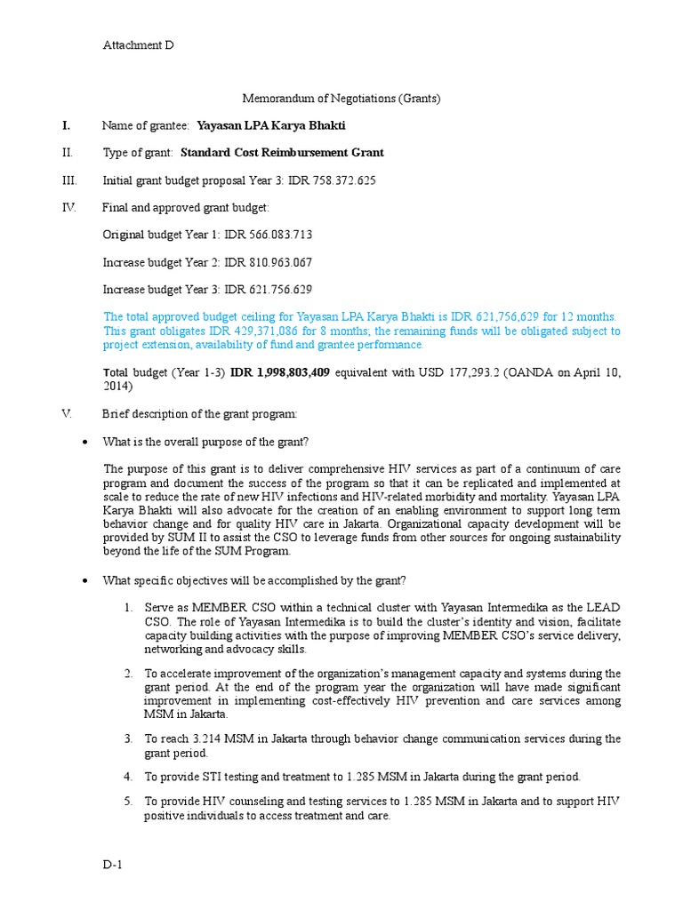 2 - 5 - Memorandum of Negotiation LPA Karya Bakti - Cycle - III | PDF ...