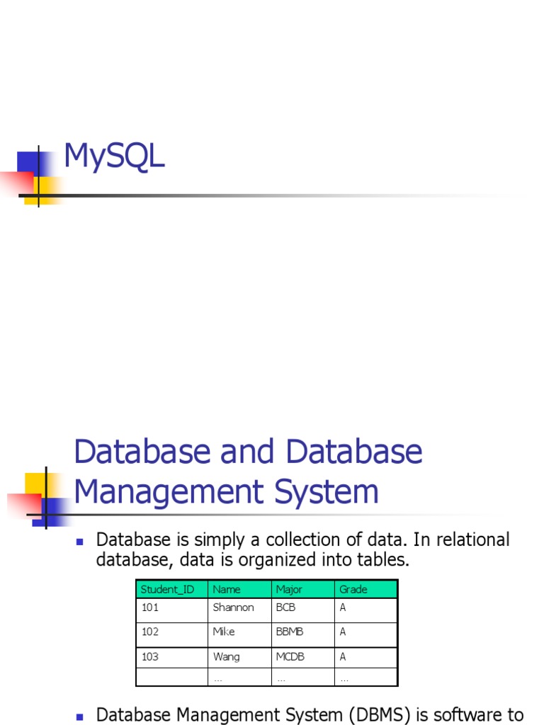 Mysql | Download Free PDF | Databases | My Sql