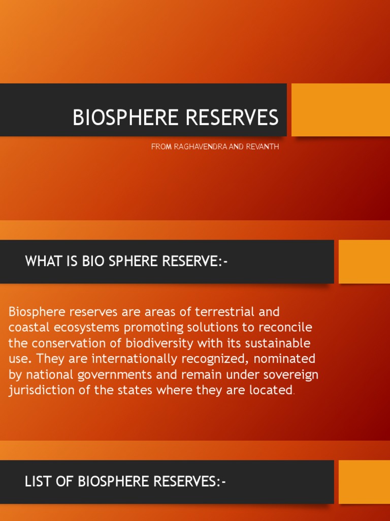 Biosphere Reserves Overview and List | PDF