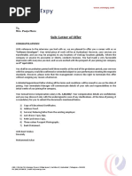 Capgemini Employment Offer Letter Template | PDF