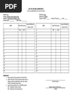 BEA Form 1: List of Actual Examineees | PDF | Schools