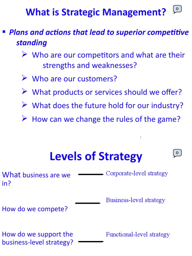 What Is Strategic Management | PDF | Career & Growth