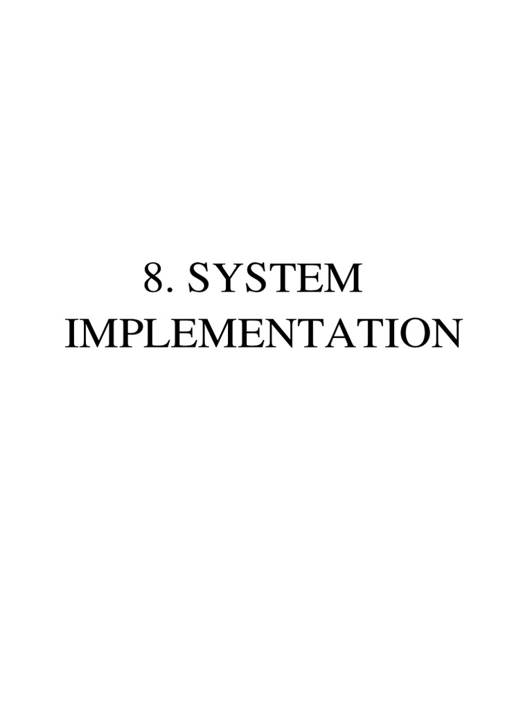 System Implementation | PDF