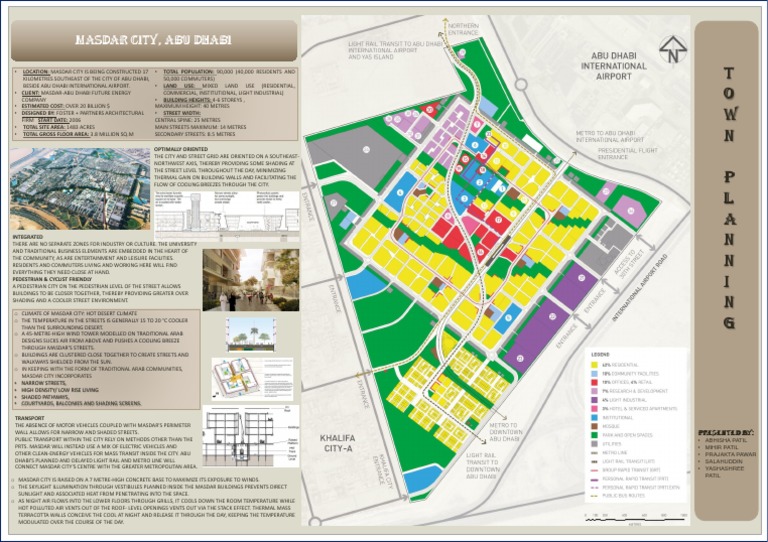 Masdar City, Abu Dhabi: T o W N P L A N N I N G | PDF | Building ...