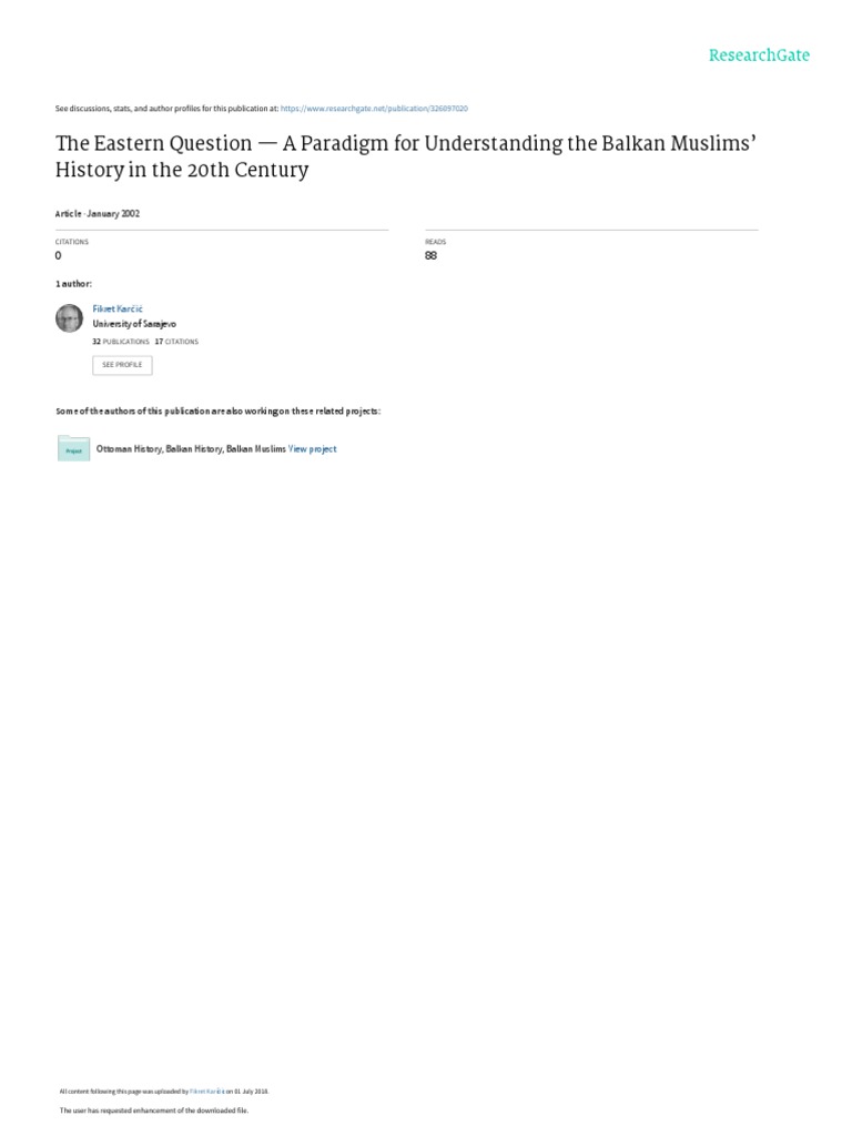 The Eastern Question | PDF | Balkans | Bosnia And Herzegovina