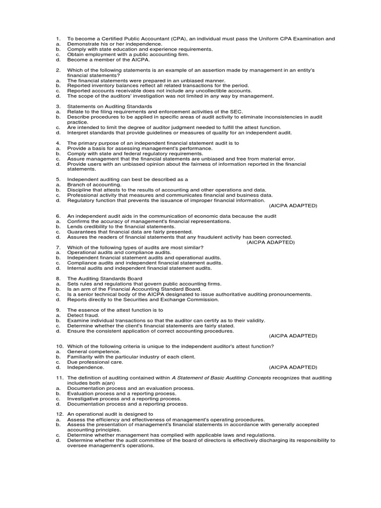 Q1 at 1920 | PDF | Financial Audit | Audit