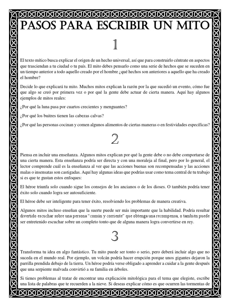 Pasos Para Crear Un Mito | Mitología griega | Héroe