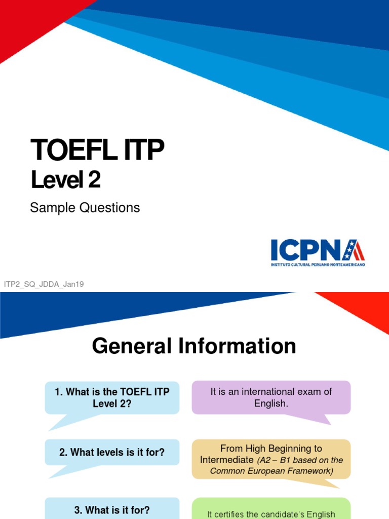 TOEFL Itp Level 2 | PDF | Question | Phrase