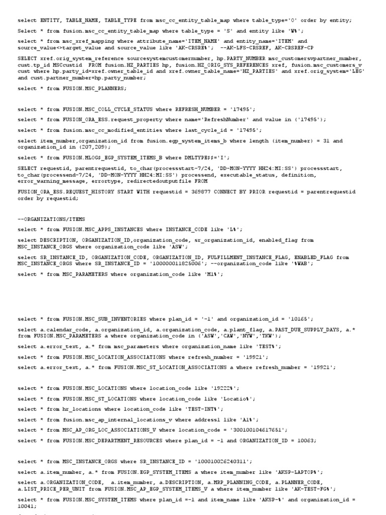 73 - Useful SQL Queries in Word | PDF | Data Management | Databases