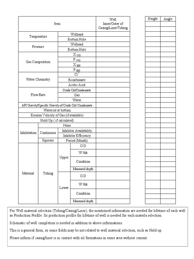 Material Selection Data For Upstream | PDF | Casing (Borehole ...