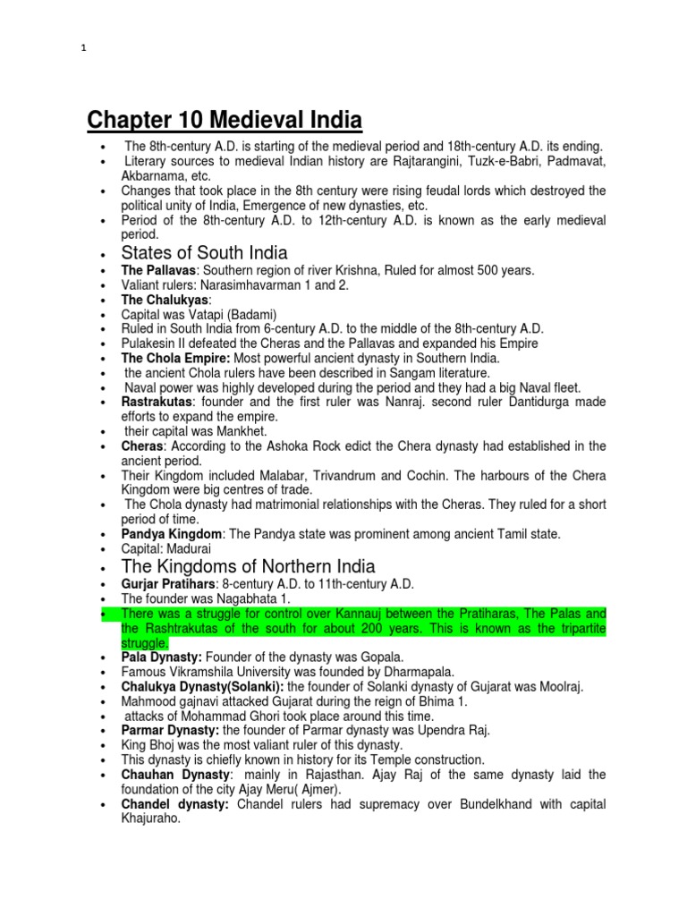 Overview of Medieval Indian Dynasties | PDF | Sikhism