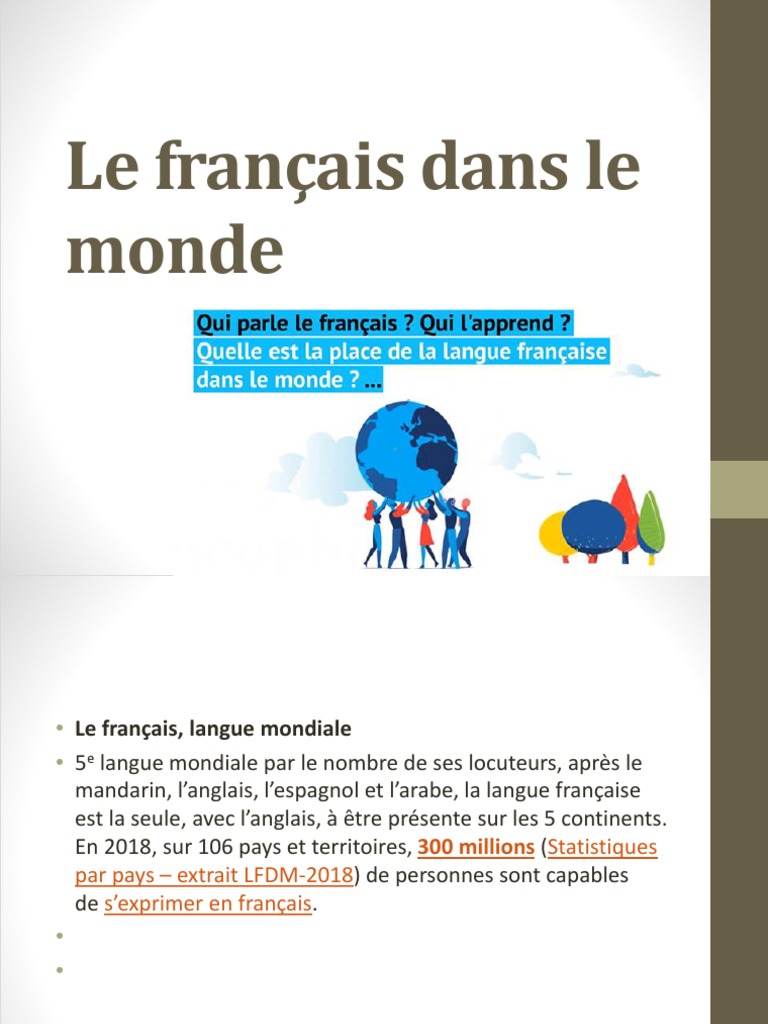 La Francophonie dans le monde actuel | PDF | la Francophonie | Langue ...