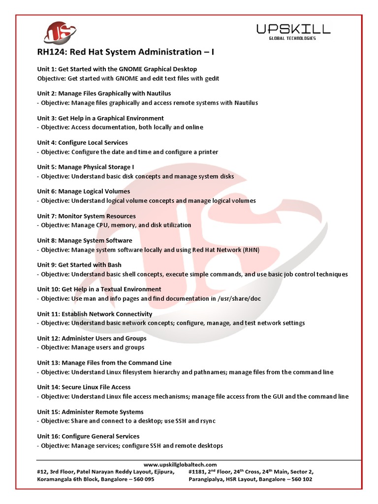 Linux Administration Training Content | PDF | File System | Command Line Interface