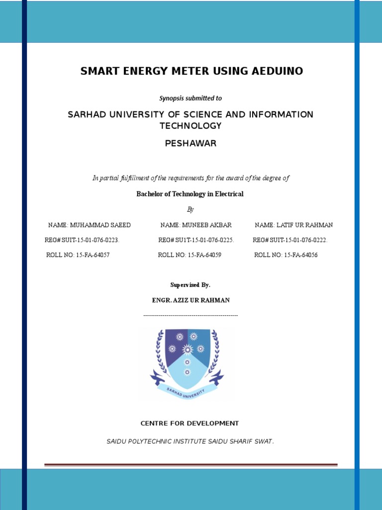 Thesis Report On Smart Energy Meter | PDF | Arduino | Automation