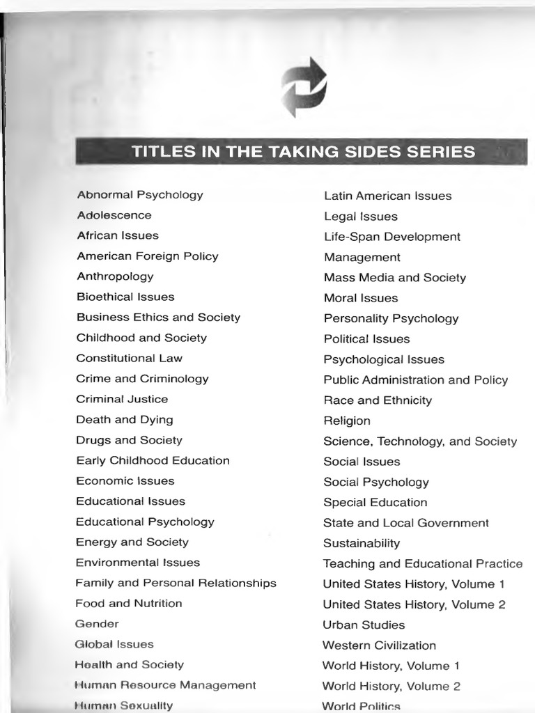 Taking Sides - Clashing Views in - Robert Welsch PDF | PDF ...