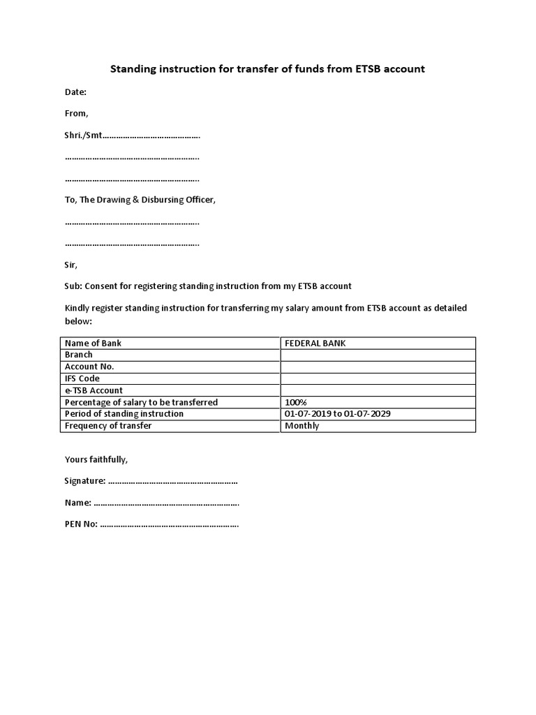 Standing Instruction PDF | PDF | Career & Growth