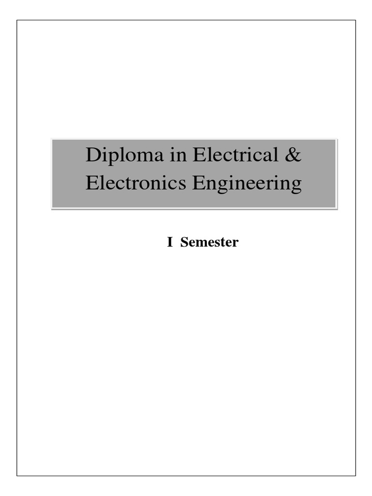 Diploma in Electrical Engineering C 18 Syllabus | PDF | Trigonometric ...