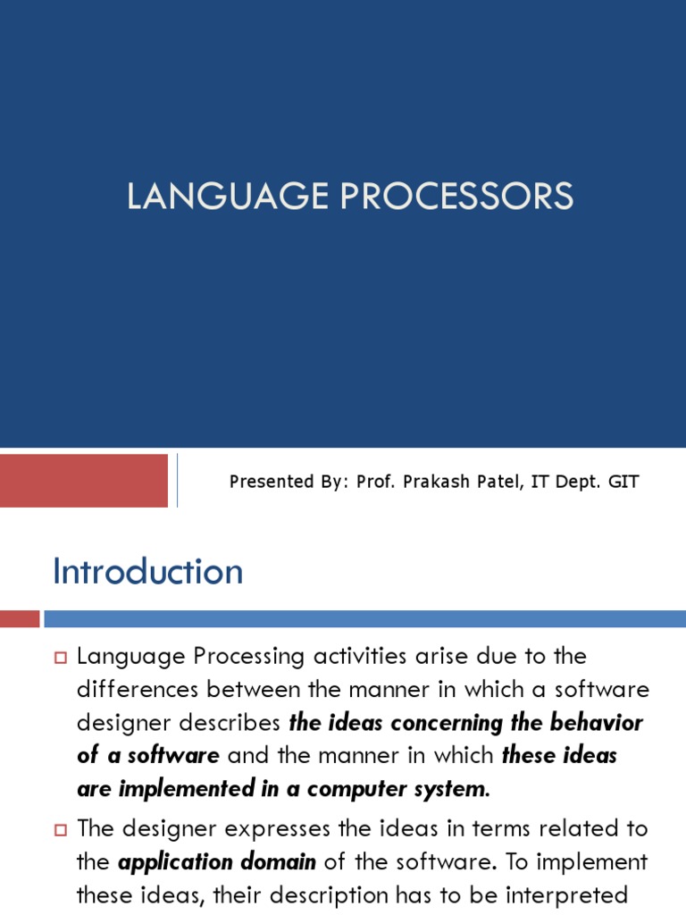 Language Processors | PDF | Computer Program | Programming