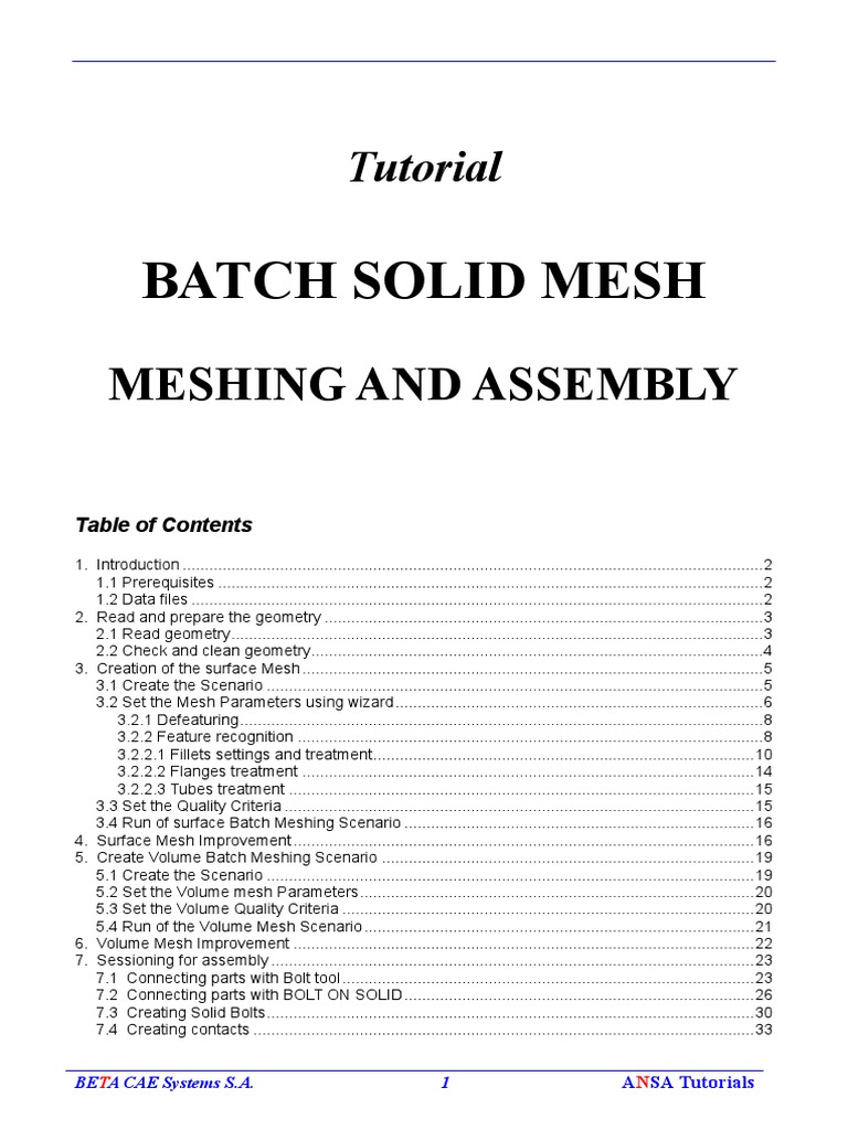 Batch Solido Ansa | PDF | Parameter (Computer Programming) | Geometry