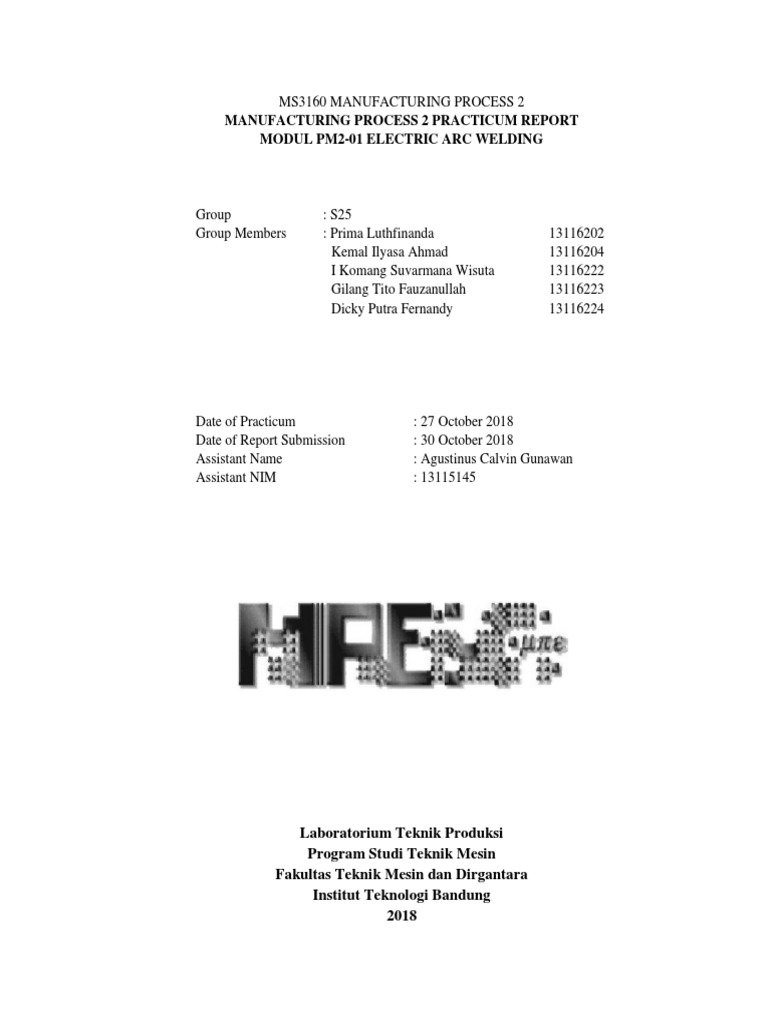 Laporan Praktikum Proses Manufaktur 2 Kelompok S25 Modul PM2-01 Shift Sabtu Siang PDF | PDF ...