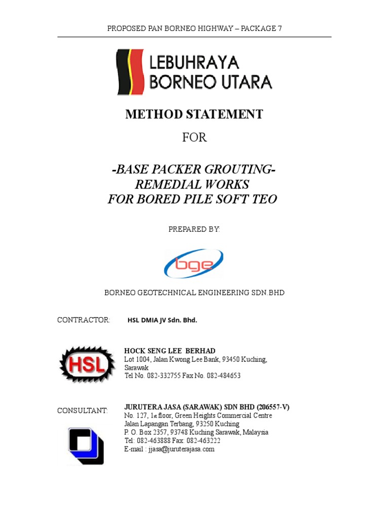MS Packer Grouting | PDF | Casing (Borehole) | Drilling Rig