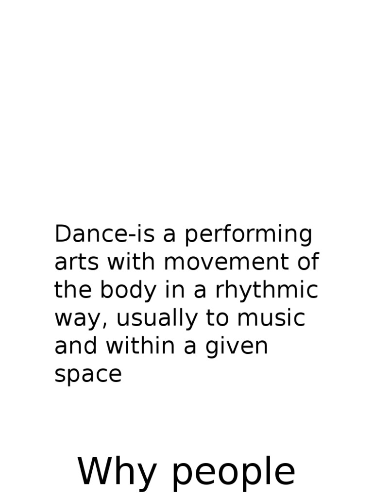 Why People Dance | PDF | Dances | Entertainment