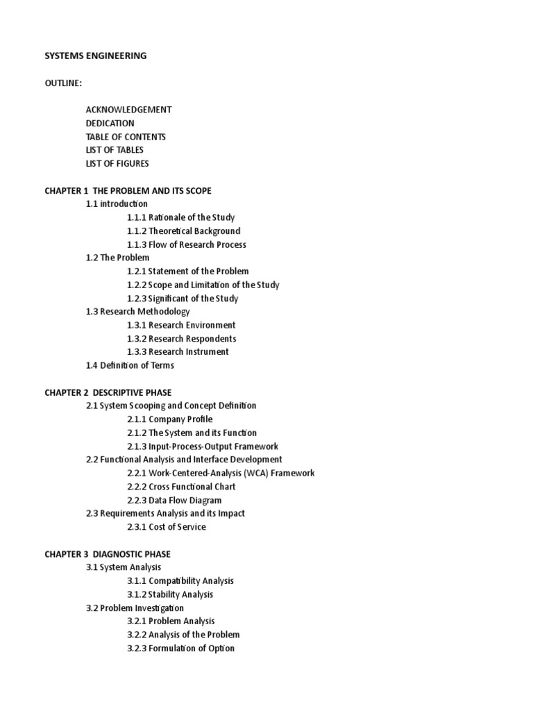 Systems Engineering: Chapter 1 The Problem and Its Scope | PDF ...