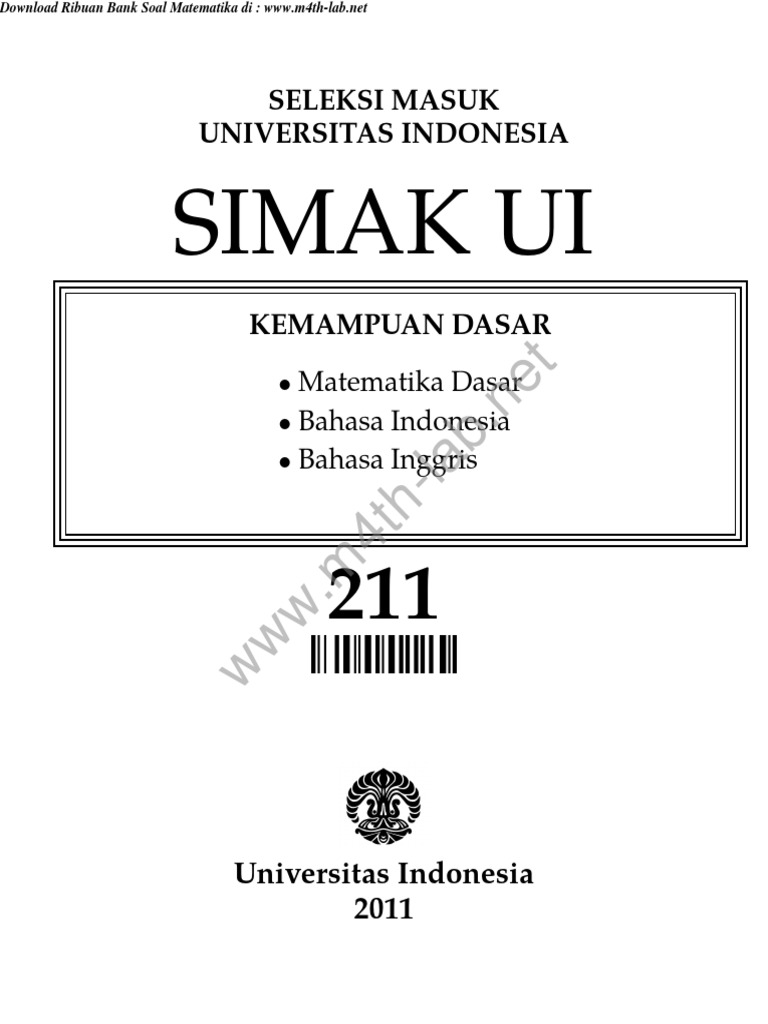 Simak Ui: Seleksi Masuk Universitas Indonesia | PDF