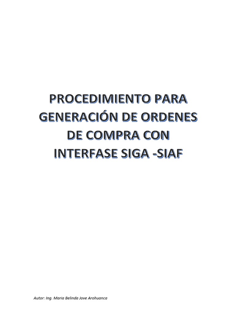 Procedimiento para La Generación de Ordenes | PDF | Point and Click ...