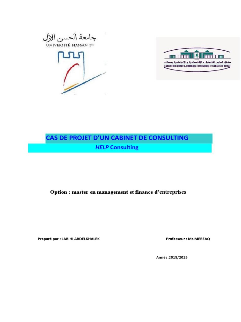 Etude de Cas Management de Proget Prof MARZAQ | PDF | Banques | Audit