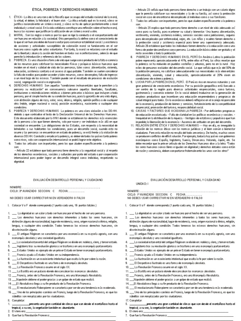 Examen | PDF | Pobreza | Pobreza e indigencia