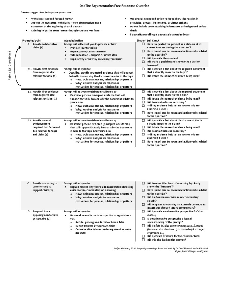 q4 Student Rubric | Download Free PDF | Evidence | Question