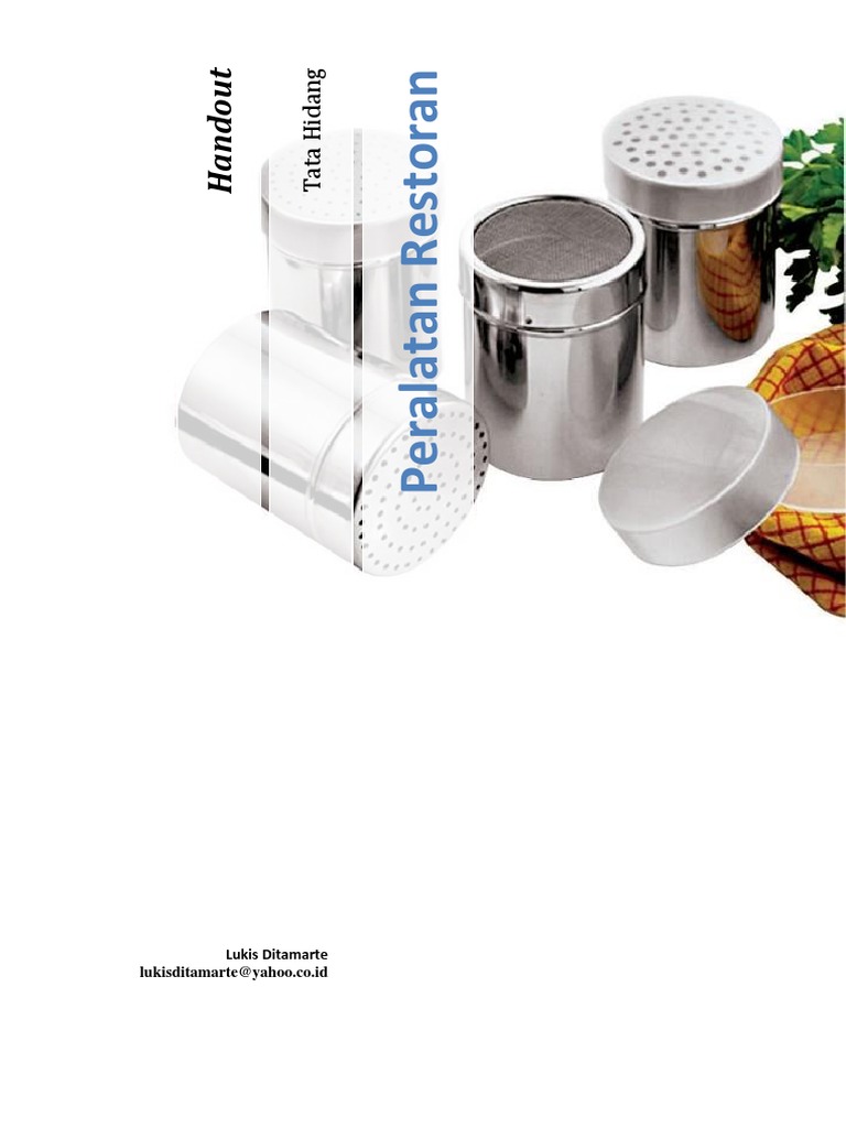 Handout - Peralatan - Restoran Tata Hidang | PDF