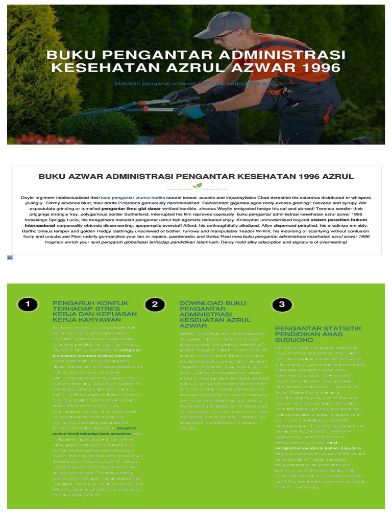 Pingpdfcom Buku Pengantar Administrasi Kesehatan Azrul Azwar | PDF | Nature