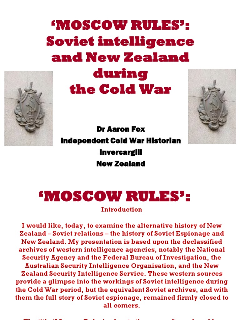 Moscow Rules | PDF | Espionage | Intelligence Assessment